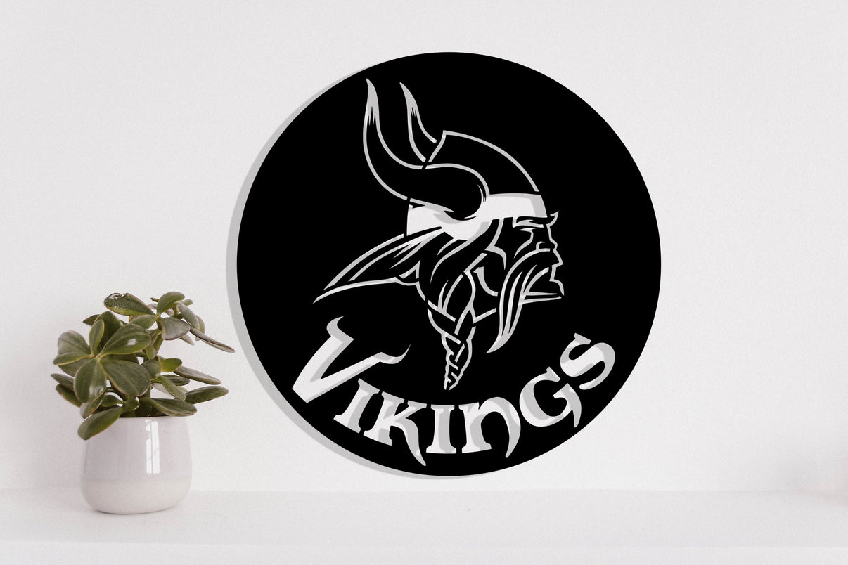 Minnesota Vikings Badge Shield Laser Cut files svg dxf ai eps png jpg ...