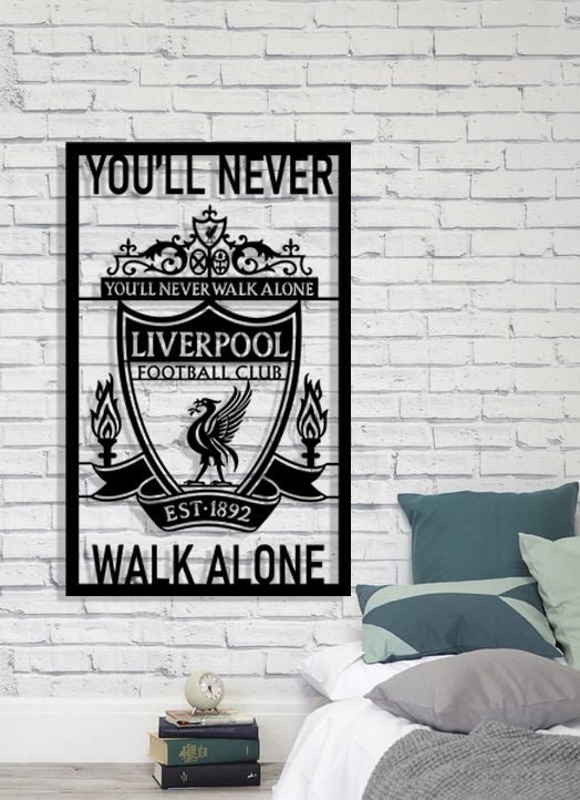 Liverpool You Will Never Walk Alone YNWA Batch Shield Metal Laser Cut ...
