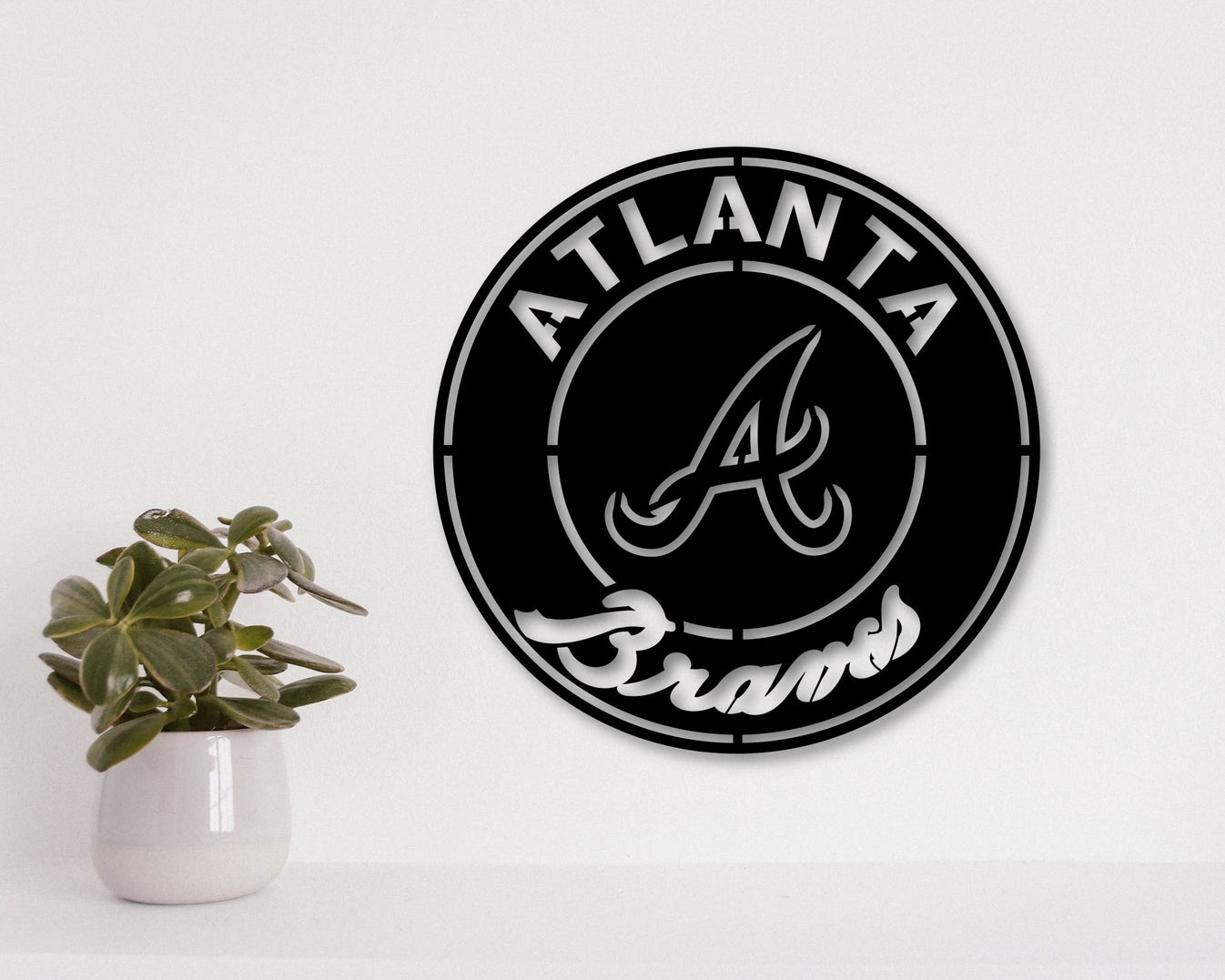 Atlanta Braves MLB Teams Designed Logo Badge Shield Laser Cut files sv ...