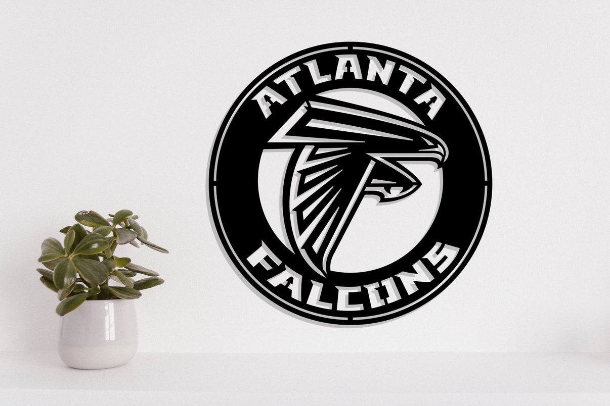Atlanta Falcons Badge Shield Laser Cut files svg dxf ai eps png jpg pd ...