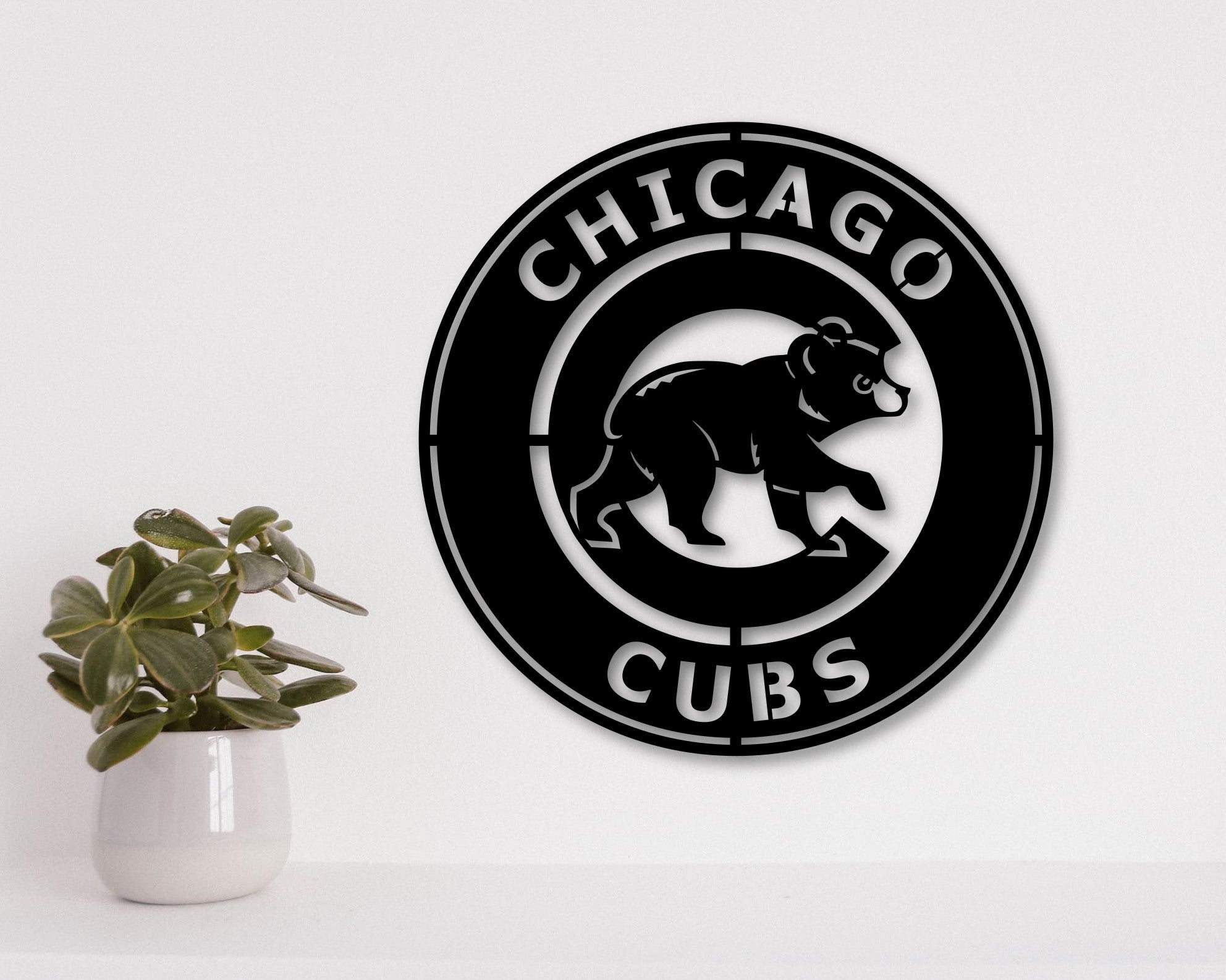 Chicago Cubs Badge Shield Laser Cut files svg dxf ai png jpg pdf eps ...