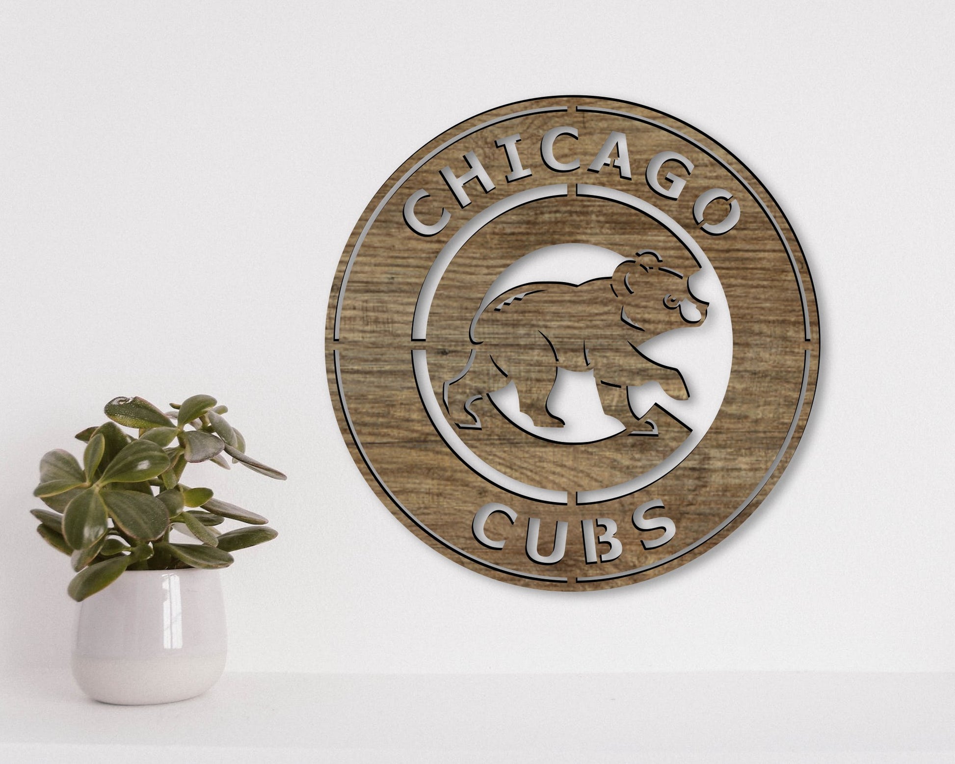 Chicago Cubs Badge Shield Laser Cut files svg dxf ai png jpg pdf eps ...