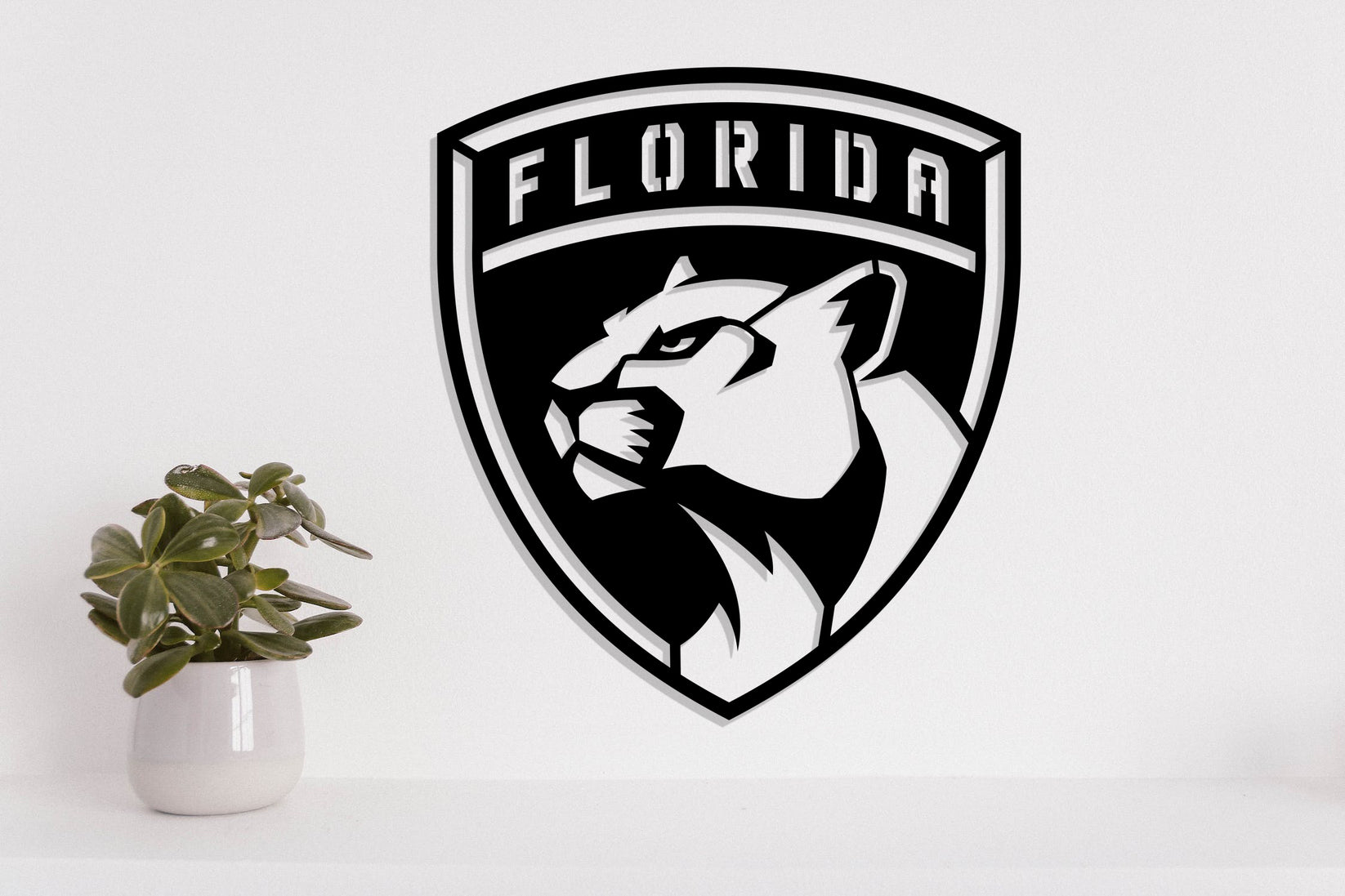 Florida Panthers Badge Shield Metal Laser Cut files svg dxf ai png jpg ...