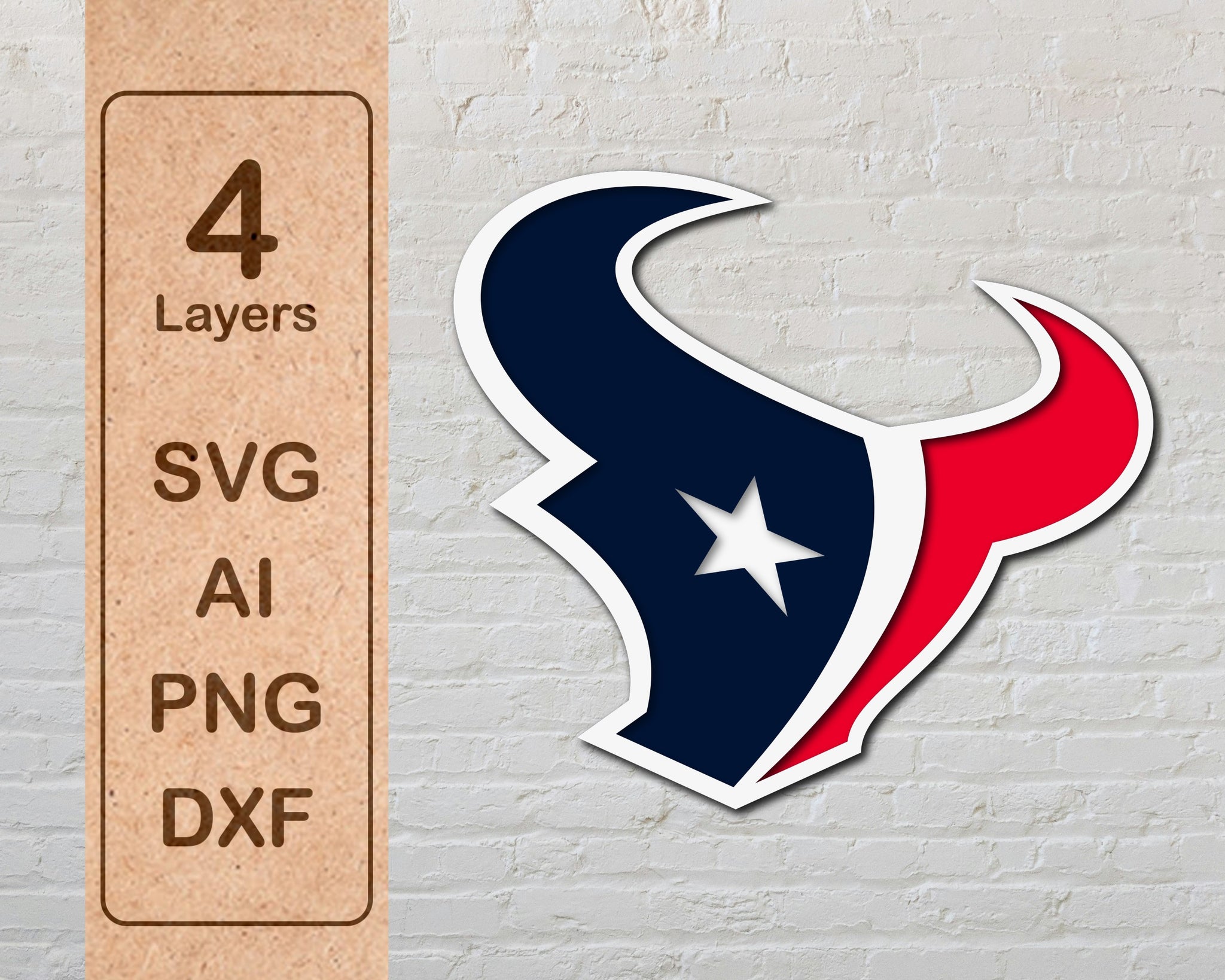 Houston Texans Layered Laser Cut files – DreamDarwins Laser Cut Files