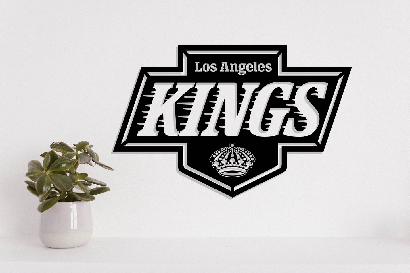 Los Angeles Kings Badge Shield Metal Laser Cut files svg dxf ai png jp ...