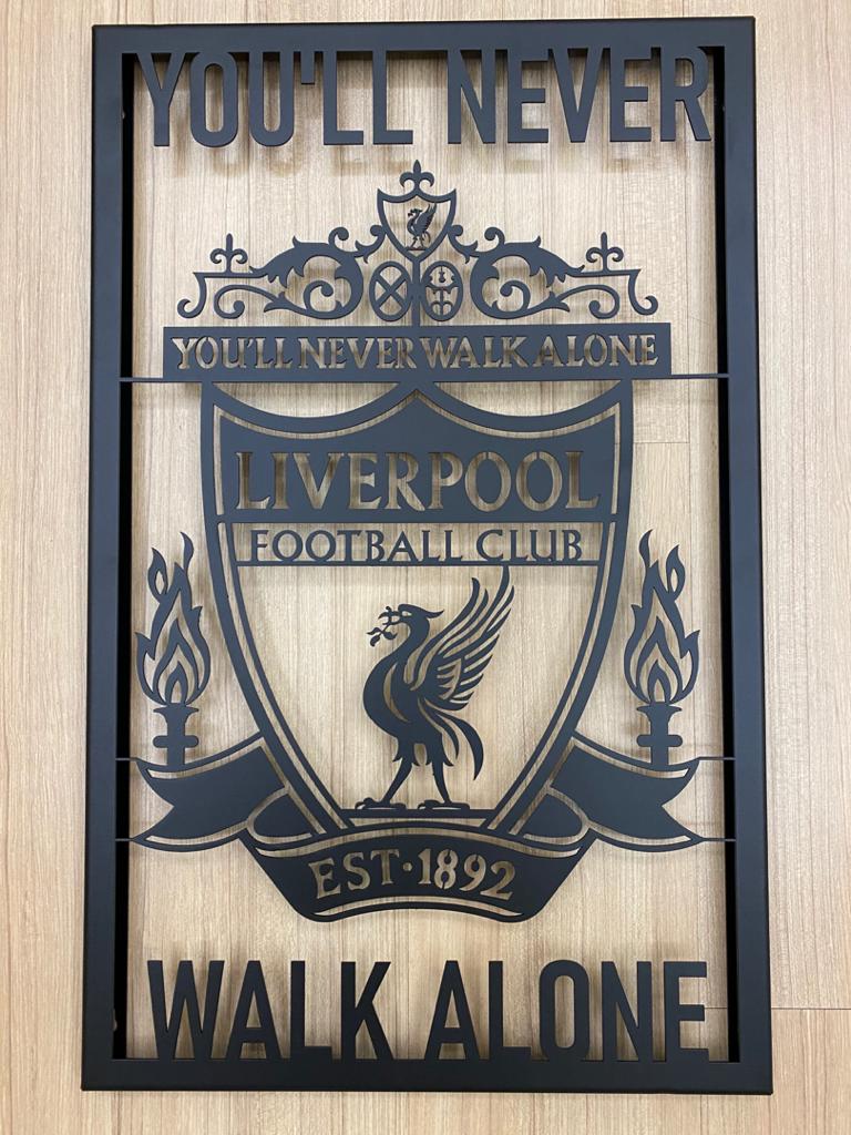 Liverpool You Will Never Walk Alone YNWA Batch Shield Metal Laser Cut ...