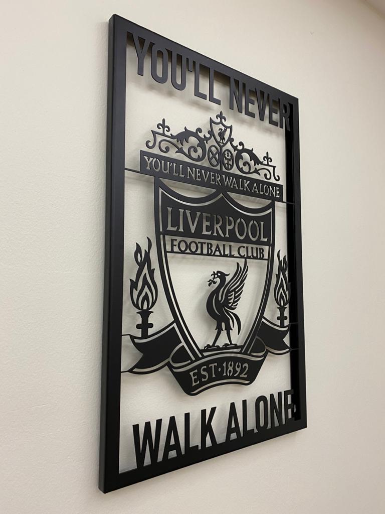 Liverpool You Will Never Walk Alone YNWA Batch Shield Metal Laser Cut ...