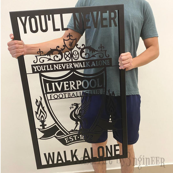 Liverpool You Will Never Walk Alone YNWA Batch Shield Metal Laser Cut ...
