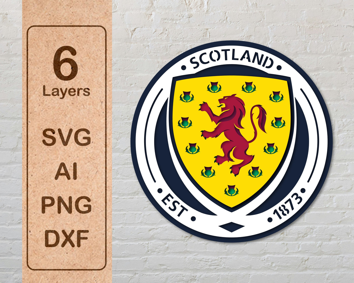 Scotland National Team Layered Laser Cut files – DreamDarwins Laser Cut ...
