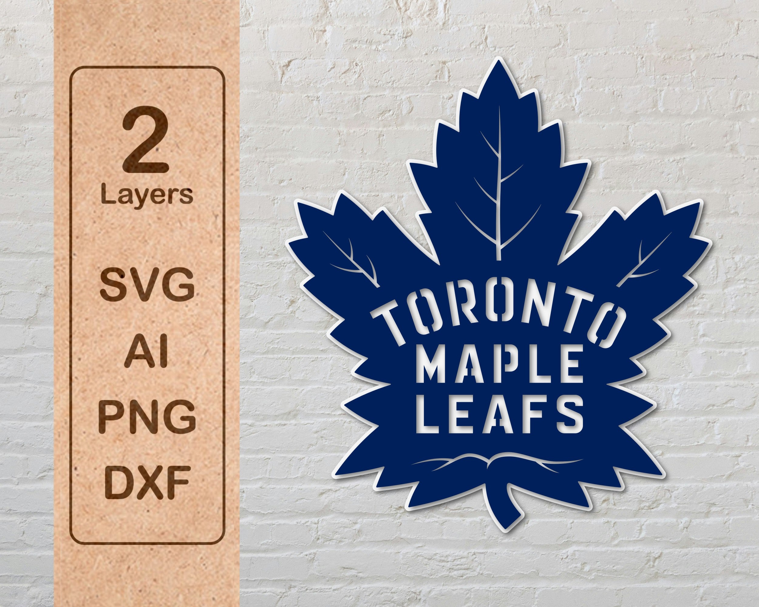 Toronto Maple Leafs NHL Teams Designed Logo Multi Layer Laser Cut file ...