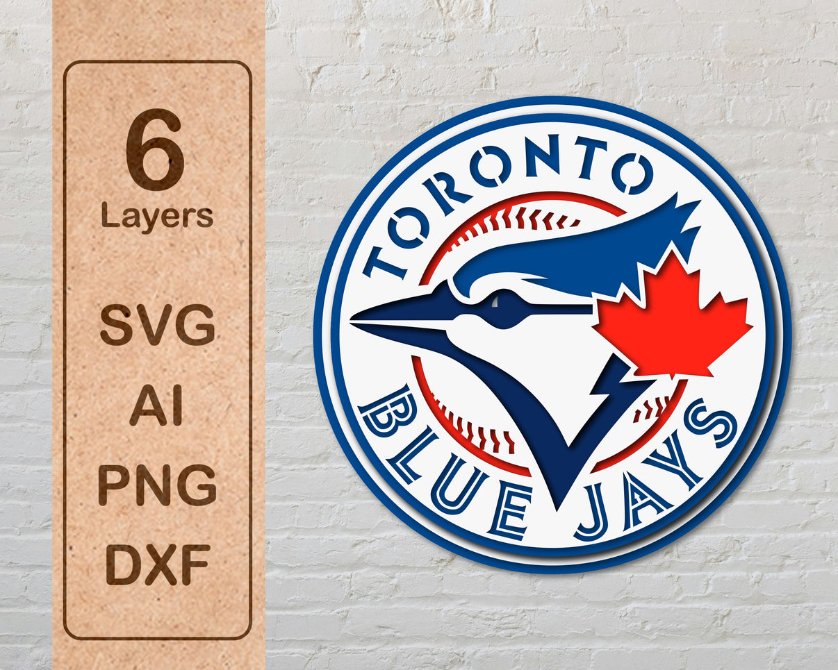 Toronto Blue Jays MLB Teams Designed Logo Layered Laser Cut files svg ...