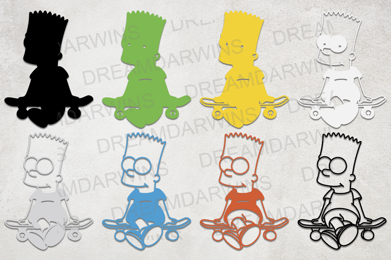 Bart Simpson Layered Laser Cut files – DreamDarwins Laser Cut Files