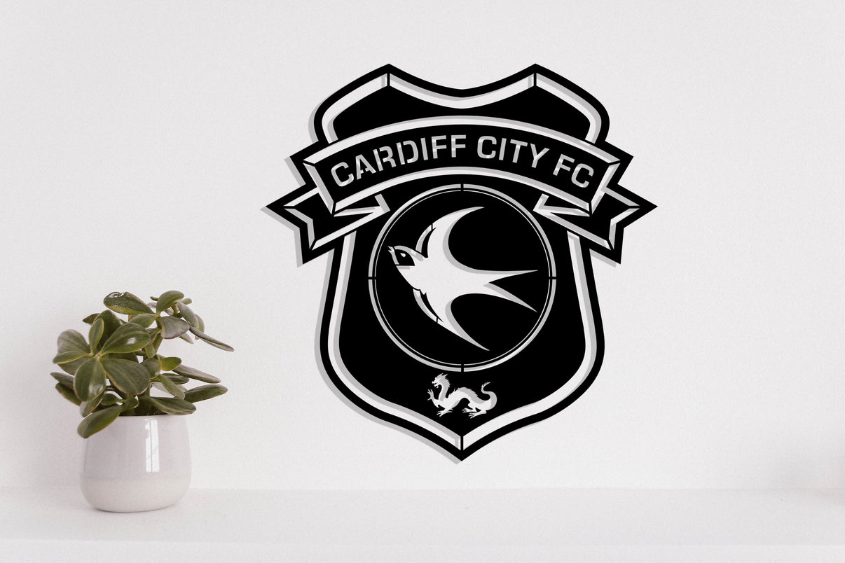 Cardiff City FC Badge Shield Metal Laser Cut files svg dxg jpg png pdf ...