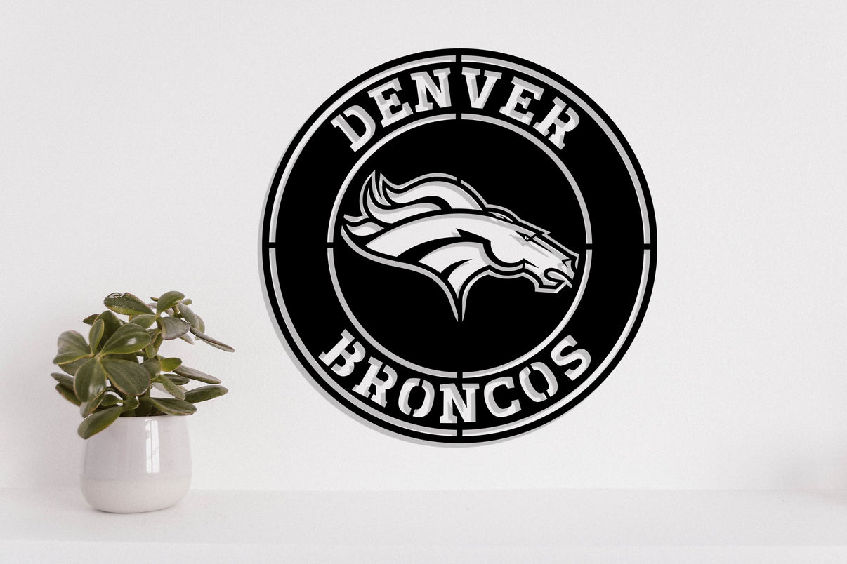 Denver Broncos Badge Shield Laser Cut file svg dxf ai eps png jpg pdf ...