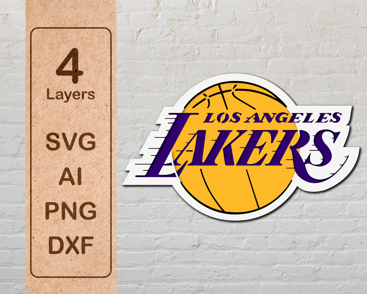 Los Angeles Lakers Layered Laser Cut files – DreamDarwins Laser Cut Files