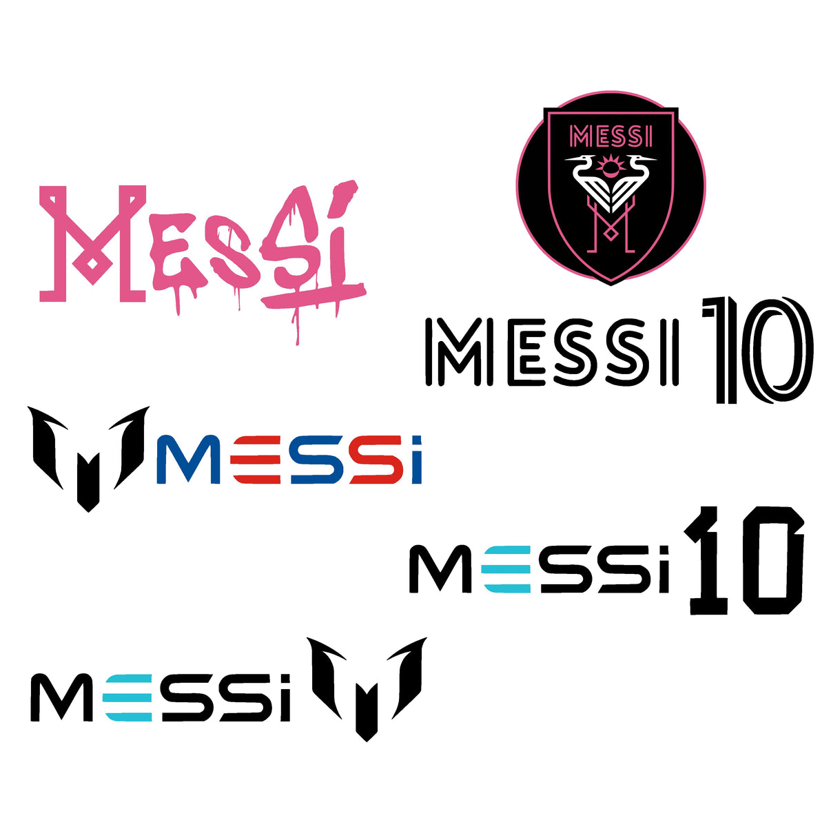 Lionel Messi Logo Bundle Silhouette Vector Clipart Print files ...