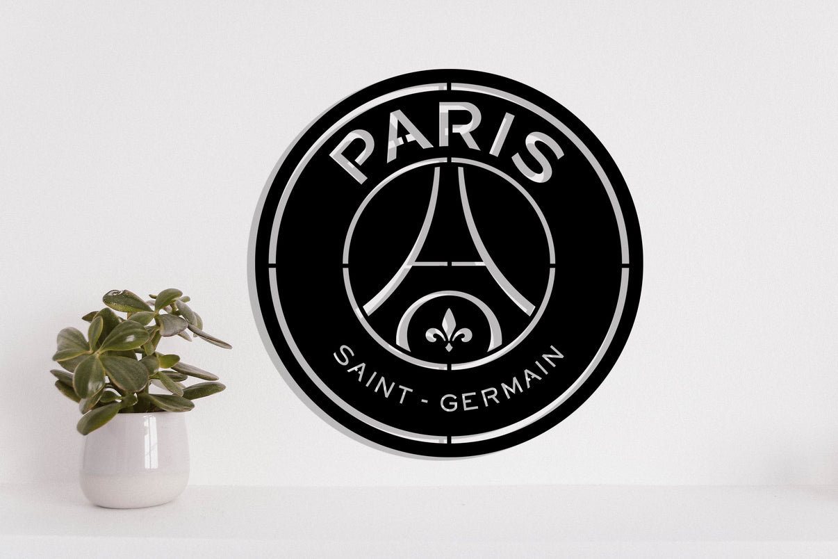 PSG FC Badge Shield Metal Laser Cut files svg dxf png jpg pdf ai eps ...