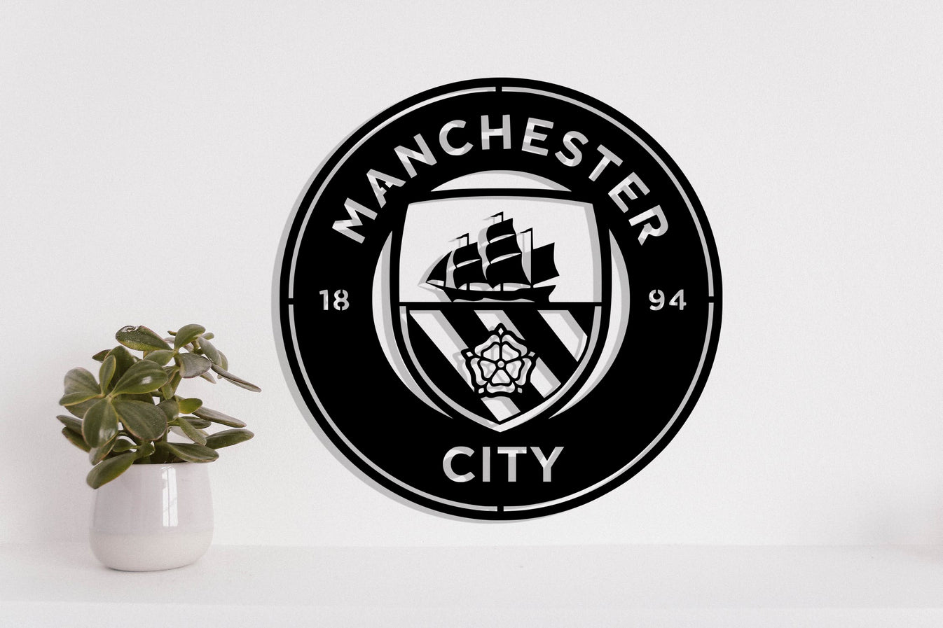 Manchester City FC Badge Shield Laser Cut files – DreamDarwins Laser ...