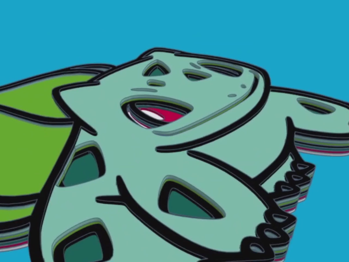 Bulbasaur from Pokemon Anime Layered Laser Cut files – DreamDarwins ...