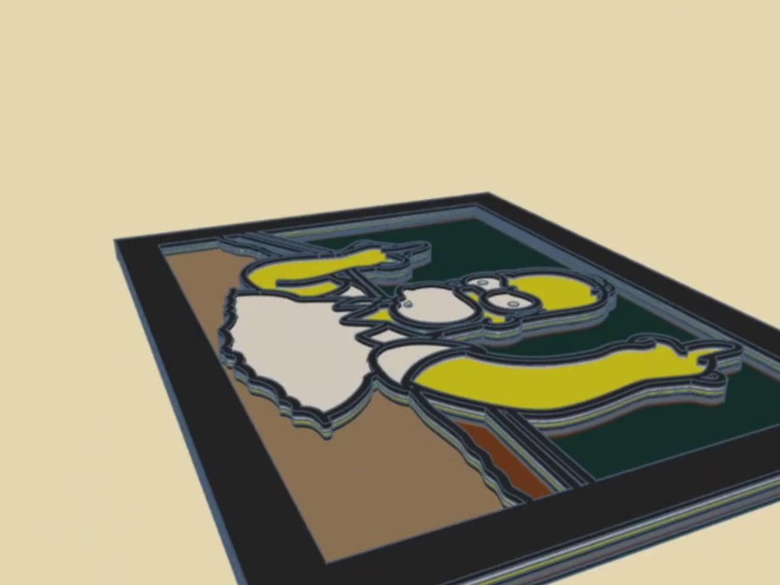 Homer Simpson Layered Laser Cut files – DreamDarwins Laser Cut Files