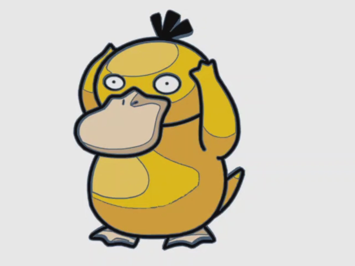 Psyduck from Pokemon Anime Layered Laser Cut files – DreamDarwins Laser ...