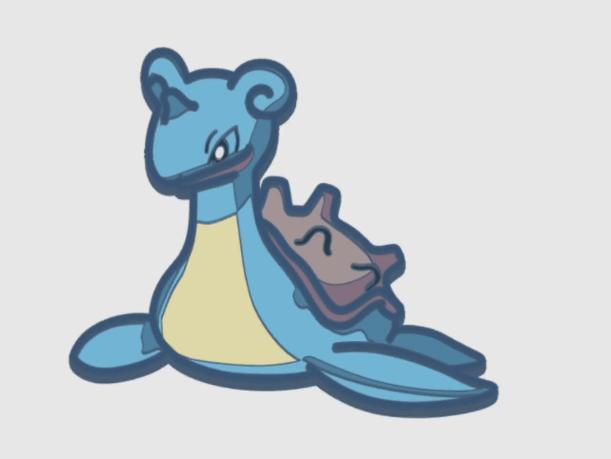 Lapras from Pokemon Anime Layered Laser Cut files – DreamDarwins Laser ...
