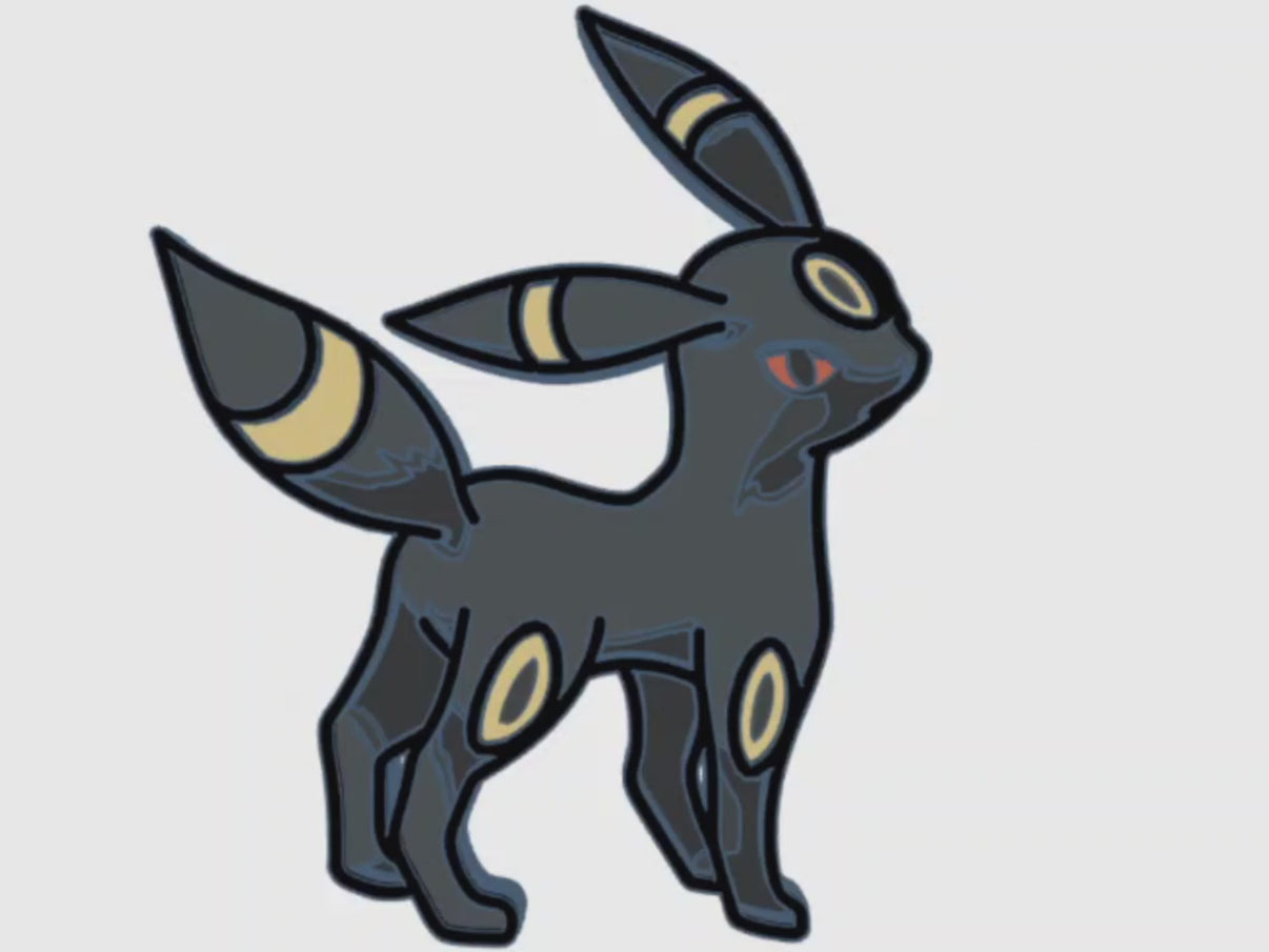 Umbreon from Pokemon Anime Layered Laser Cut files – DreamDarwins Laser ...