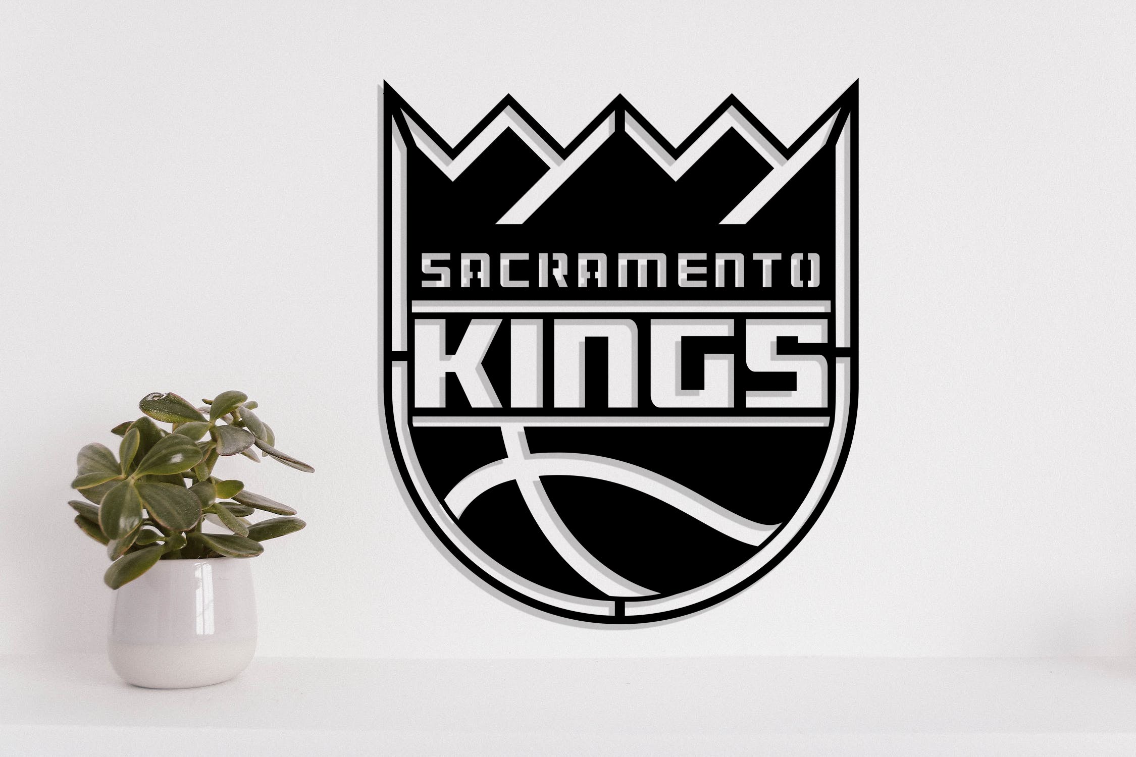 Sacramento Kings Badge Shield Metal Laser Cut files svg dxf ai png jpg ...