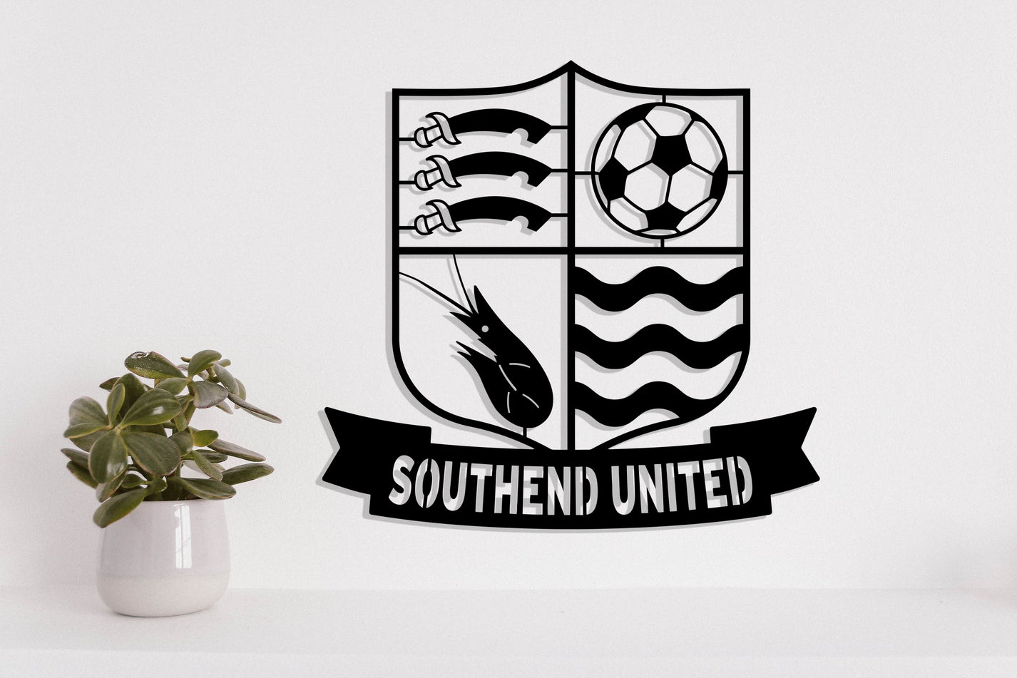 Southend United FC Badge Shield Metal Laser Cut files svg dxg jpg png ...