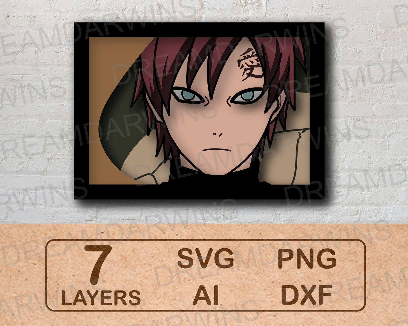 Gaara Multilayer Laser Cut files – DreamDarwins Laser Cut Files