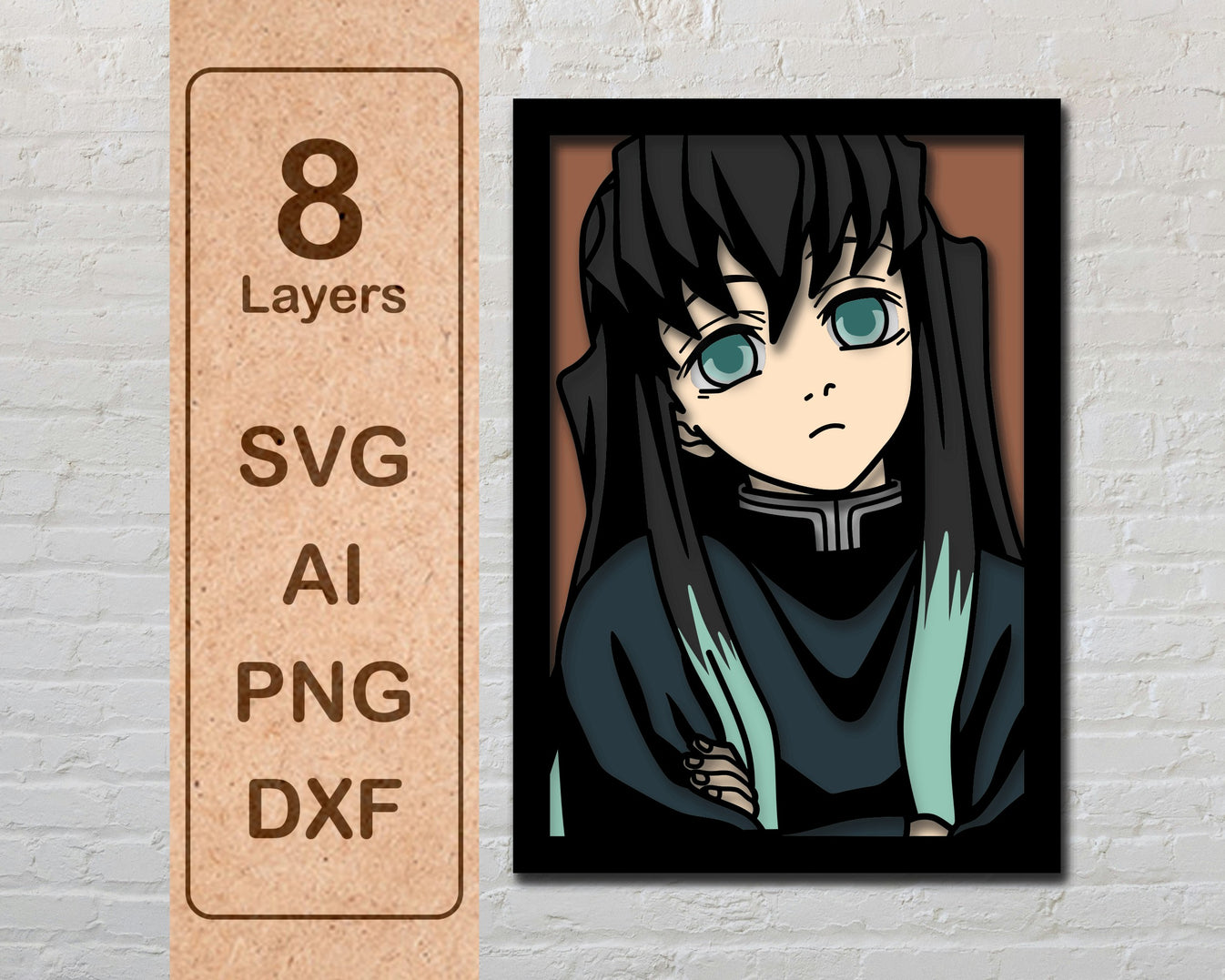 Muichiro Tokito Demon Slayer Multilayer Laser Cut files – DreamDarwins ...