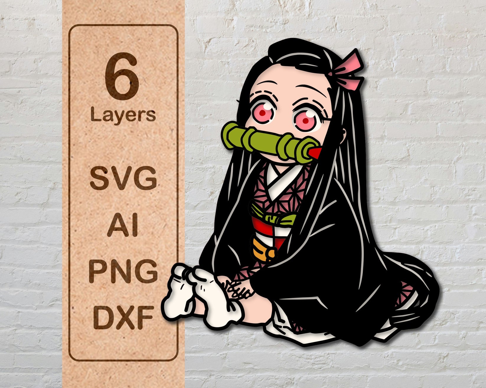 Nezuko Demon Slayer Multilayer Laser Cut files – DreamDarwins Laser Cut ...