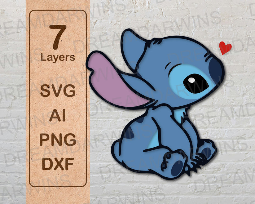 Stitch V2 Multilayer Laser Cut files – DreamDarwins Laser Cut Files